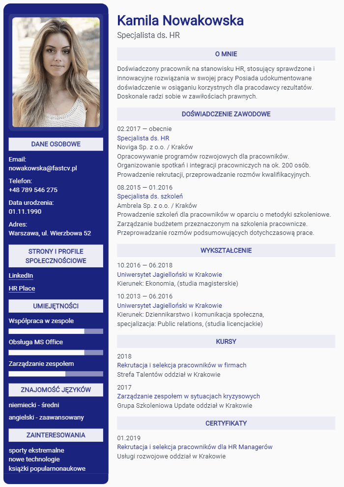 Jak napisać proste CV? Zobacz przykładowe profesjonalne wzory CV ...